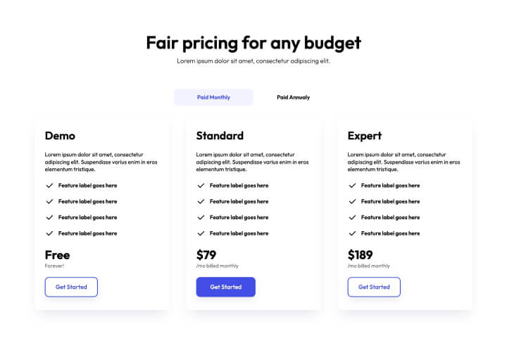 Memberstack Pricing Table for Webflow